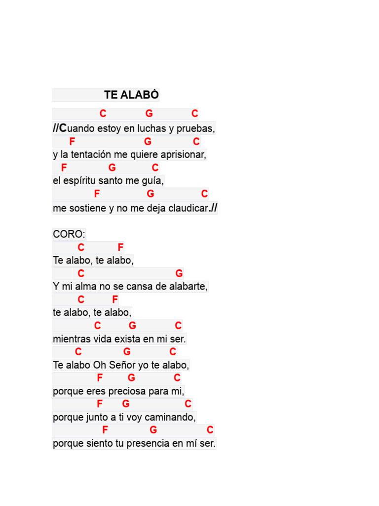 Te Alabó | PDF