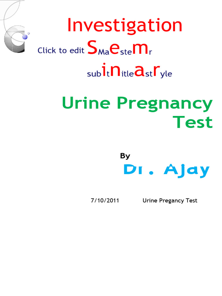 Urine Pregnancy Test | PDF | Human Chorionic Gonadotropin | Human ...