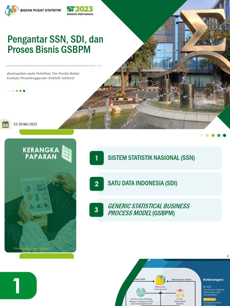 SSN, SDI, dan GSBPM: Panduan Statistik | PDF