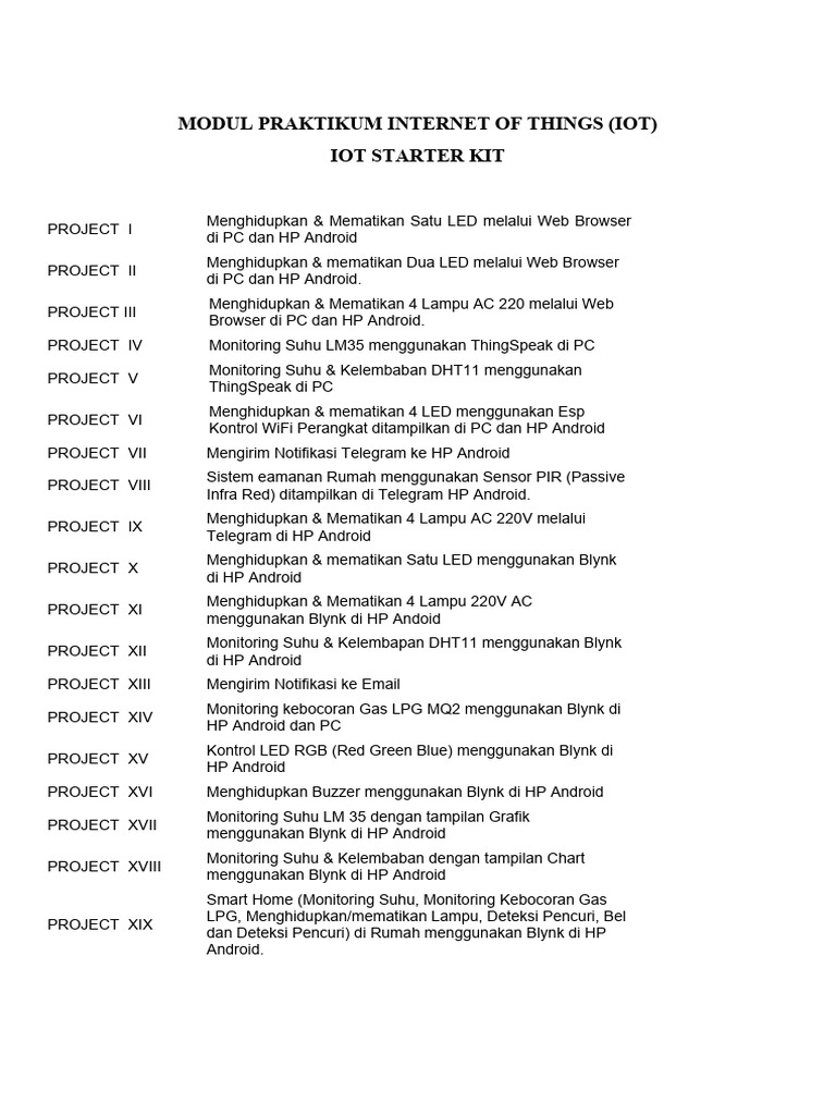 Modul Prakt Starter Kit & Starter Pack Ardutech | PDF