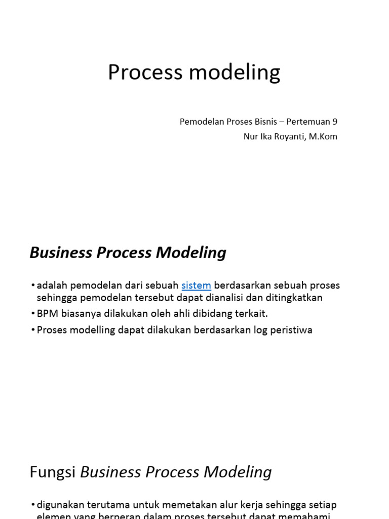 Pertemuan 9 - Process Modelling | PDF