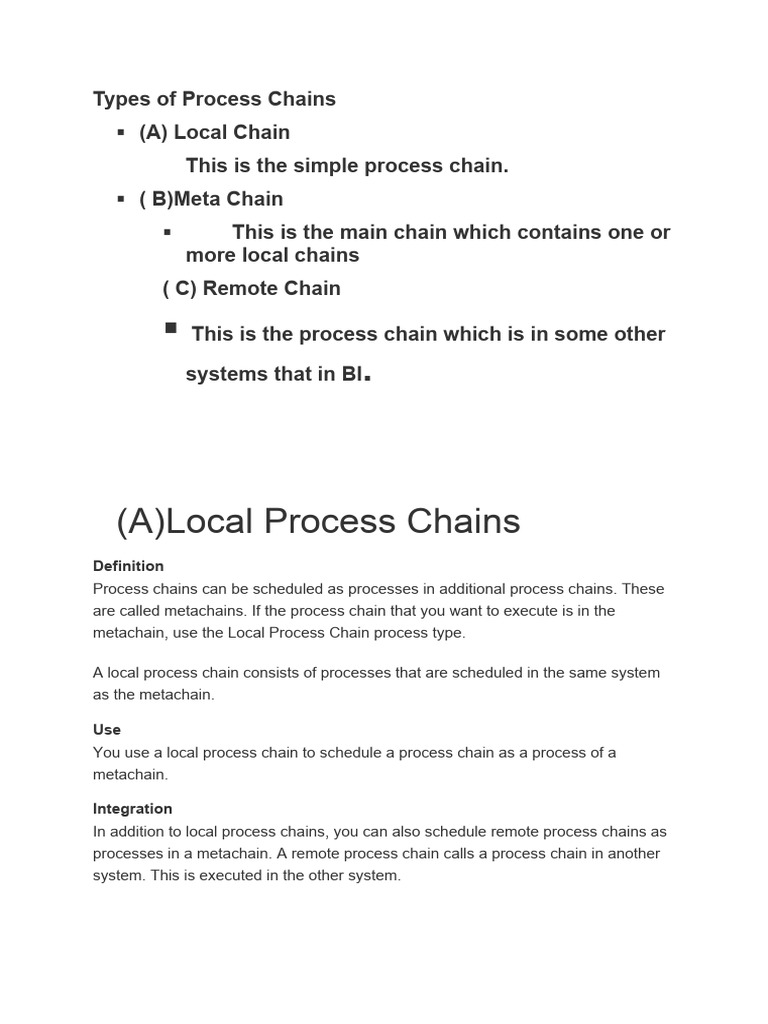 Unit III G Types of Process Chains | PDF | Computing | Computer Architecture