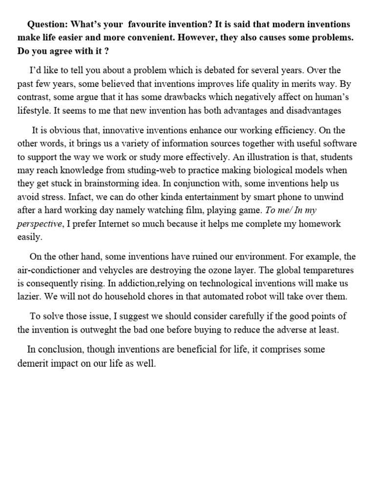 Inventions: Benefits and Drawbacks | PDF | Art | Computers