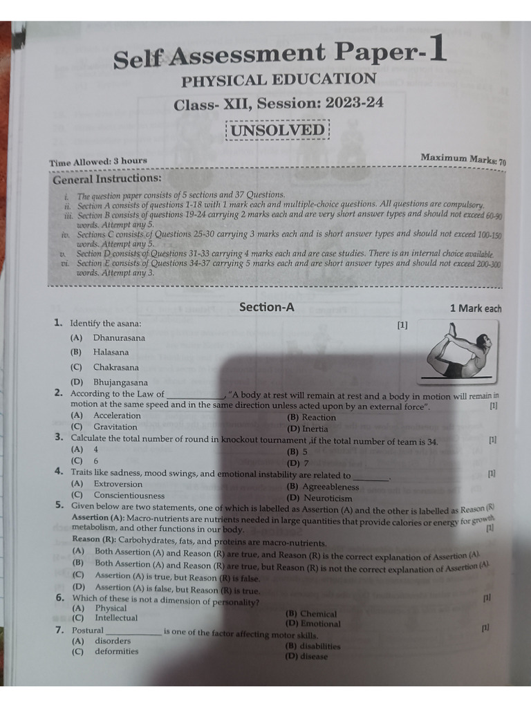Sample Paper 1 | PDF