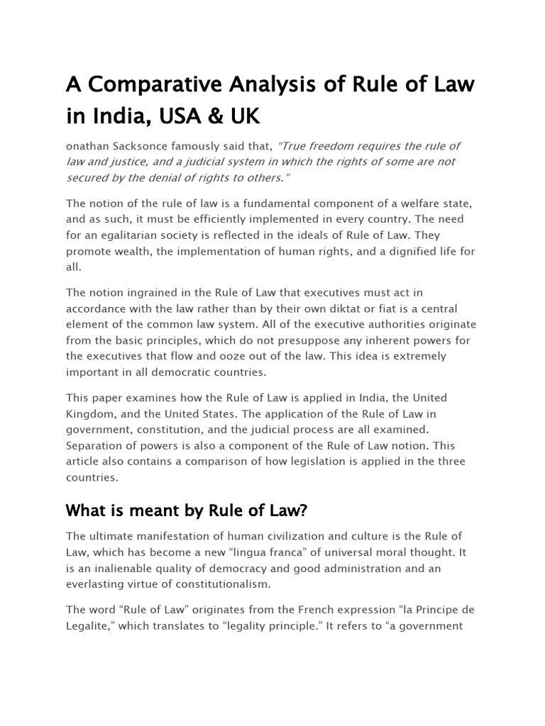 Rule of Law | PDF