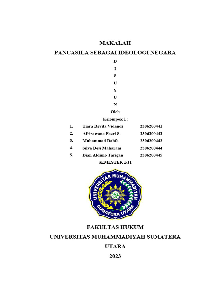 Makalah Pancasila Kel 1 | PDF