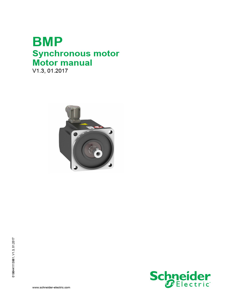 BMP Synchronous Motor Manual 0198441113981-EN V1.3 | PDF