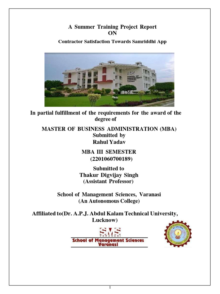 Summer - Intership - Project - Report Rahul | PDF | Plywood | Interview