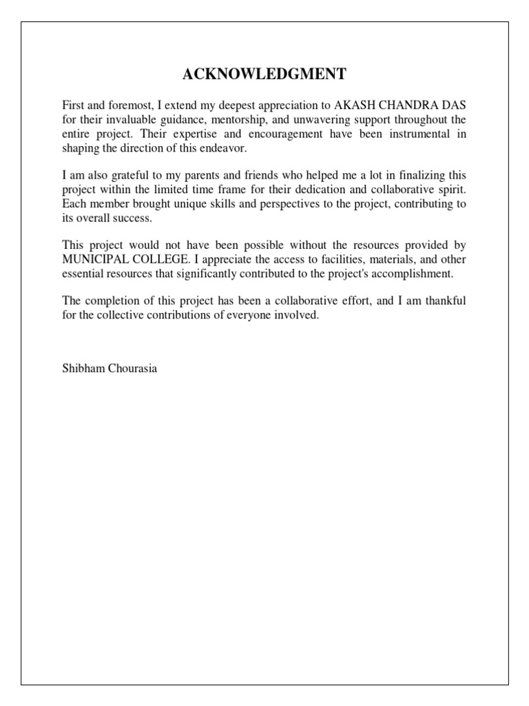 Acknowledgment | PDF