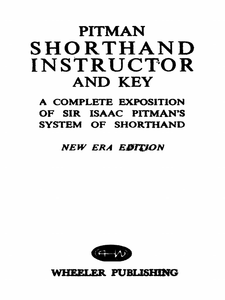 Pitman Book | PDF