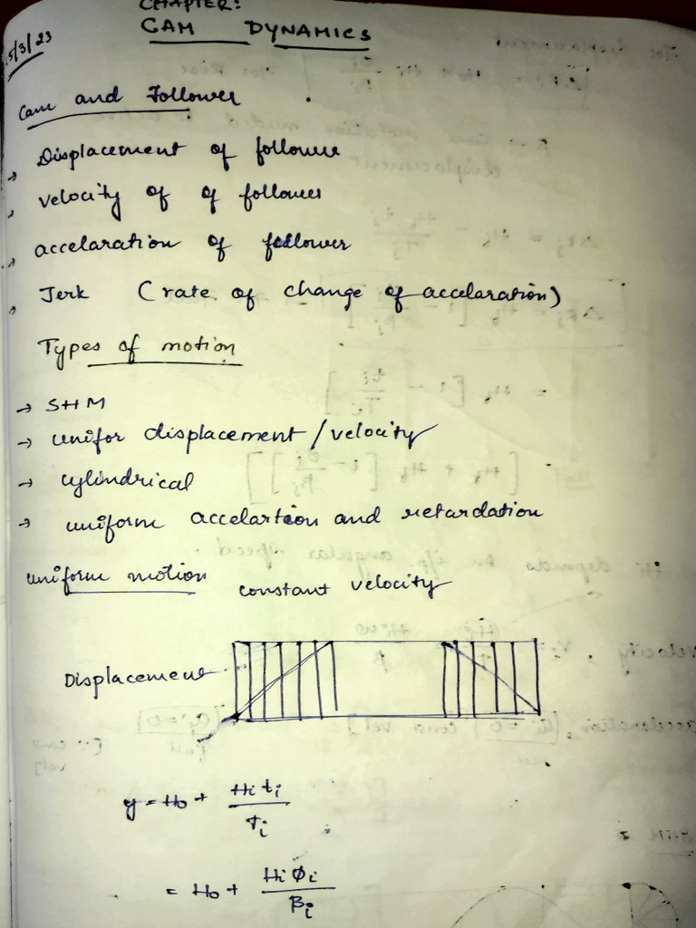 Cam Dyna Notes | PDF