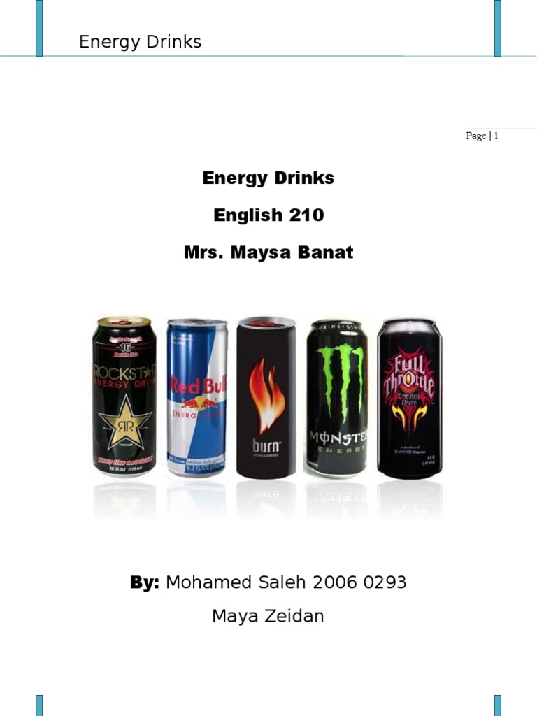 Energy Drinks | PDF | Drink | Caffeine