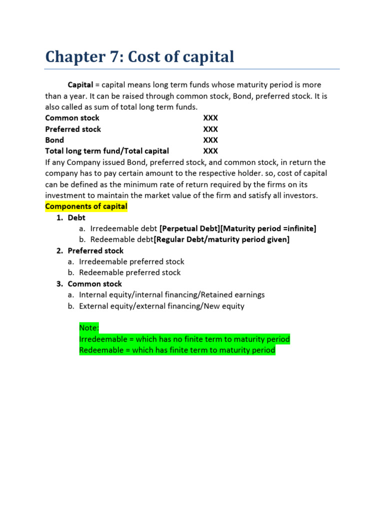 Cost of Capital | Download Free PDF | Cost Of Capital | Bonds (Finance)
