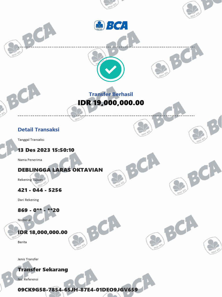 BCA Transfer | PDF
