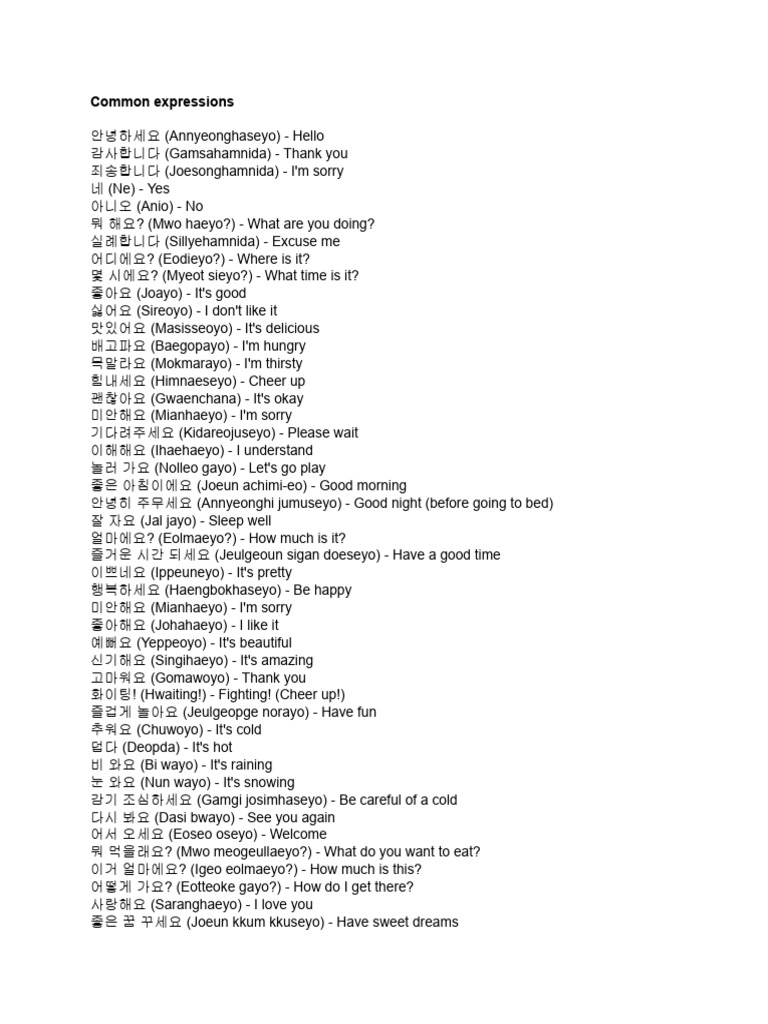 Common Expressions | PDF