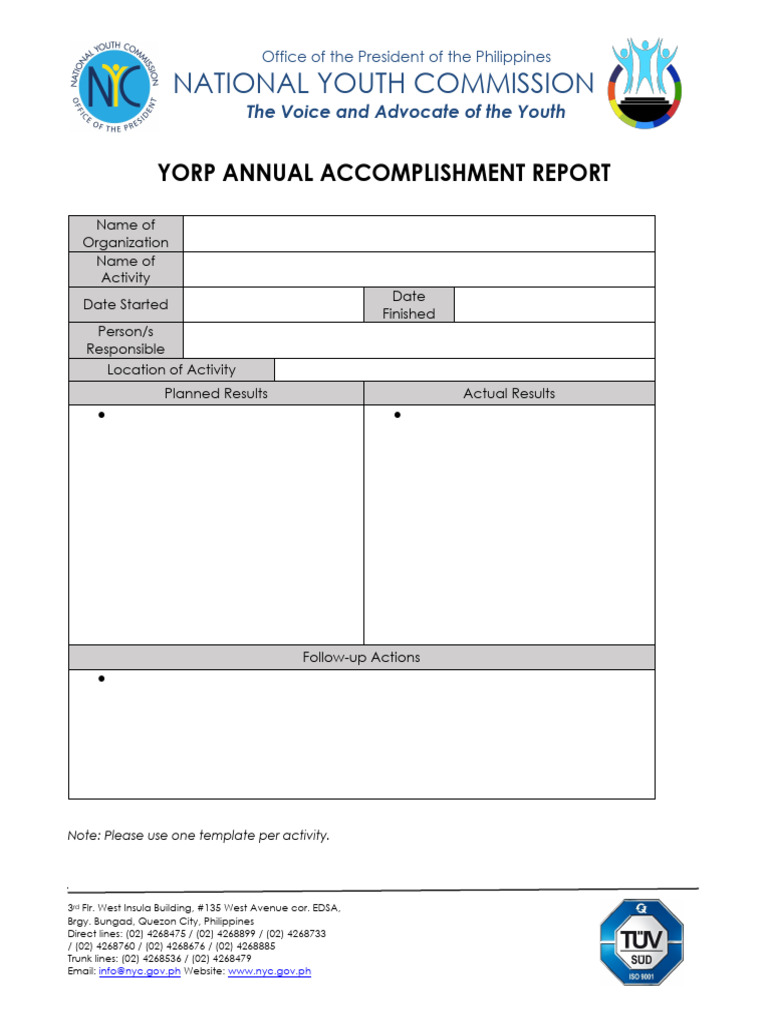 YORP AR Template | PDF