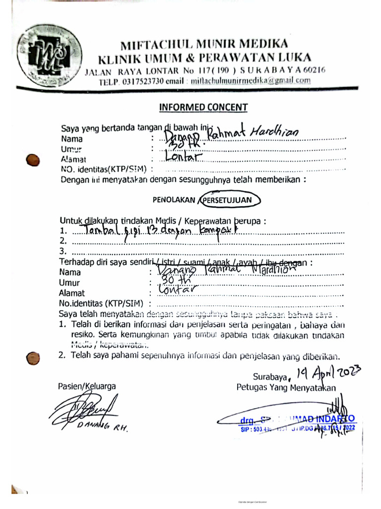 Informed Concent PX Gigi | PDF