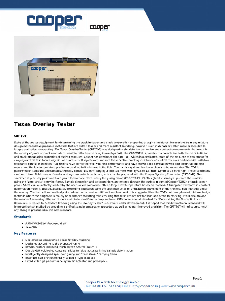 Texas Overlay Tester | PDF