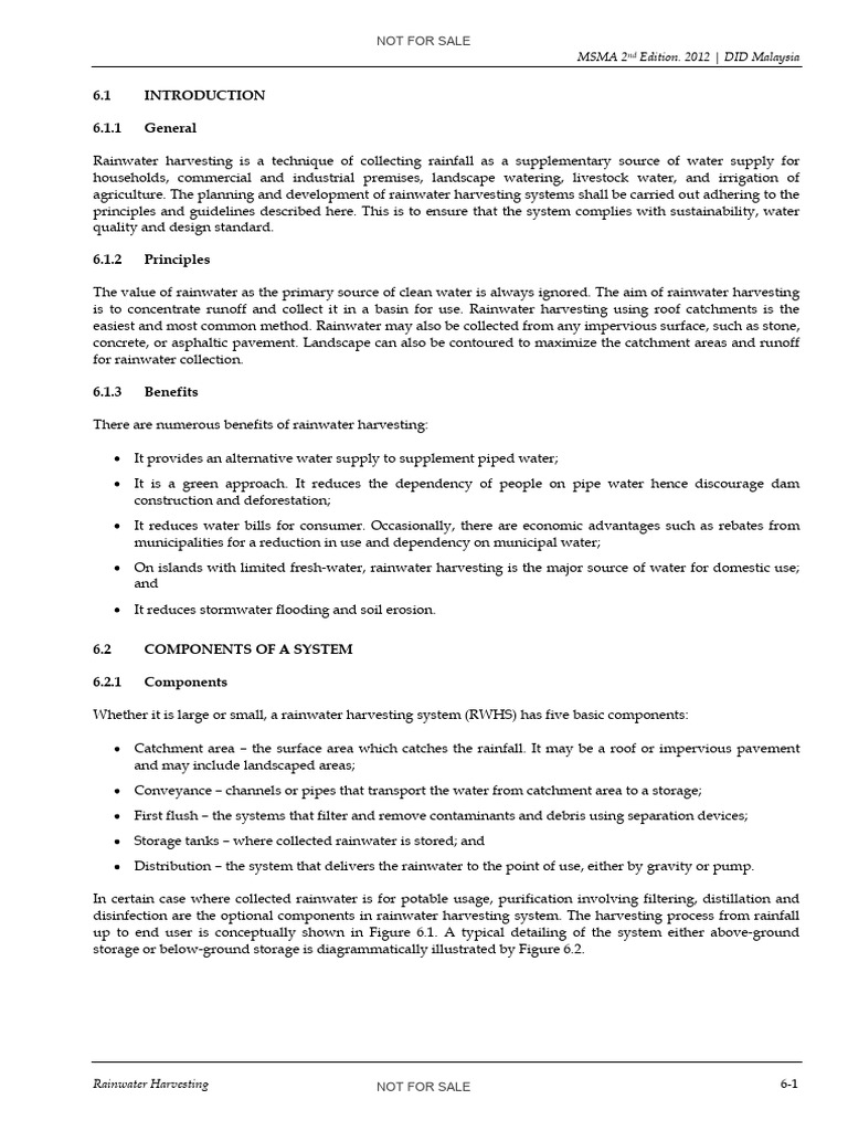 RWH Sections From MSMA 2 | PDF