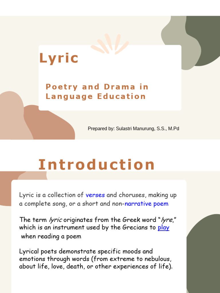 Lyric, Stanza | PDF | Poetry | Lyric Poetry