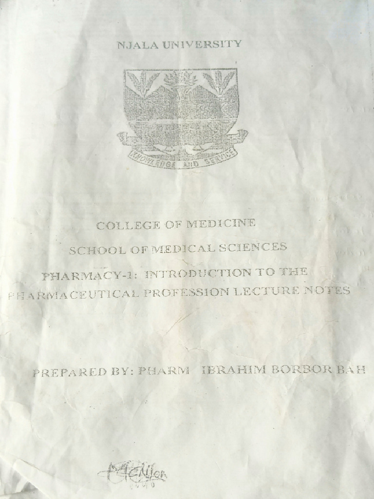 Introduction To Pharmacy | PDF