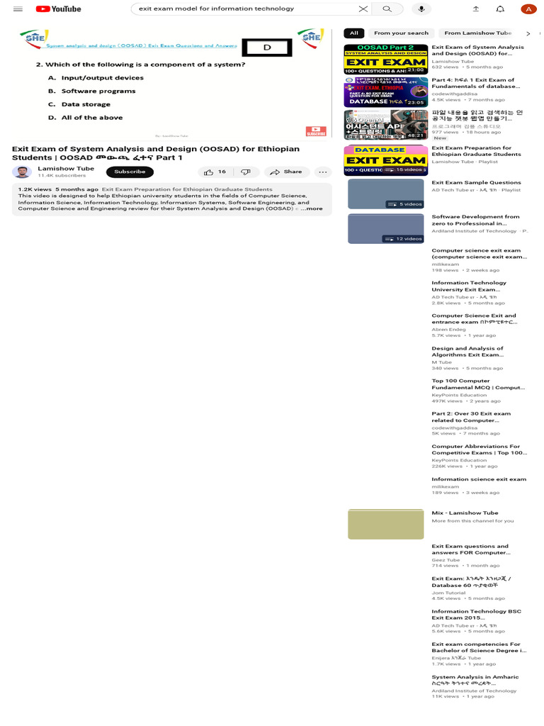 OOSAD Exit Exam Prep for Ethiopians | PDF | Computer Science | Systems ...