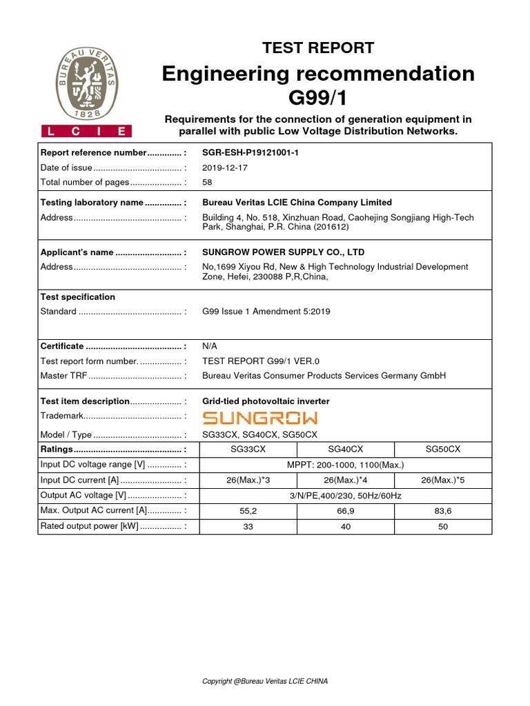 33 & 50 KW TEST REPORT | PDF