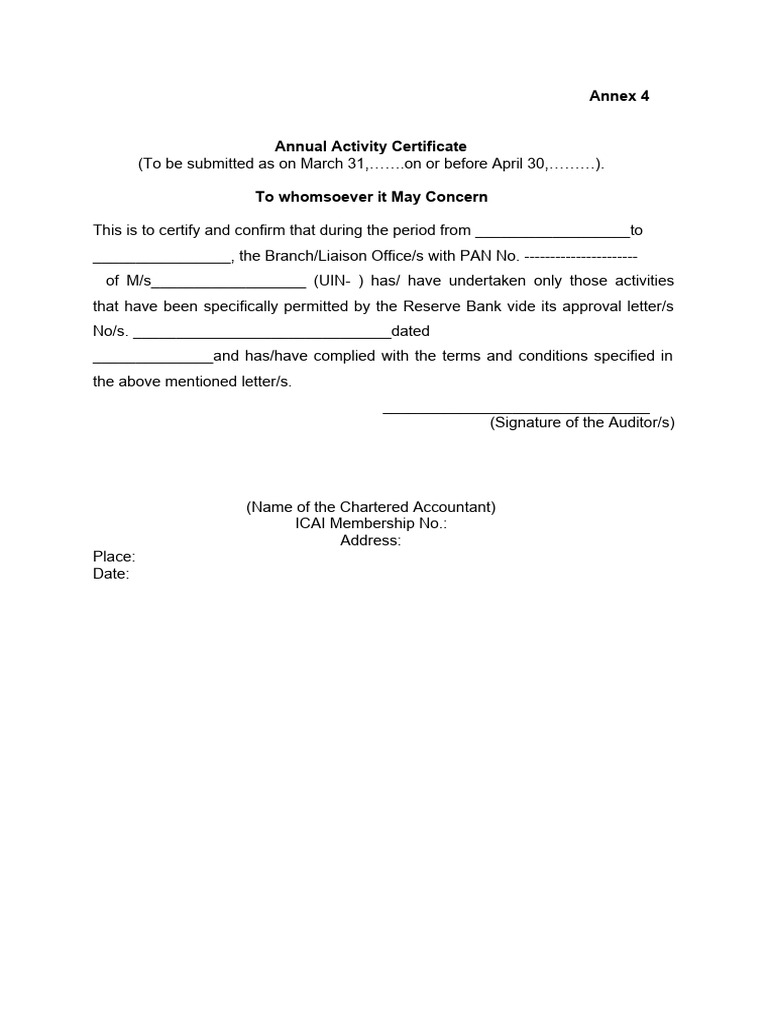 Annual Activity Certificate-16.05.2015 | PDF