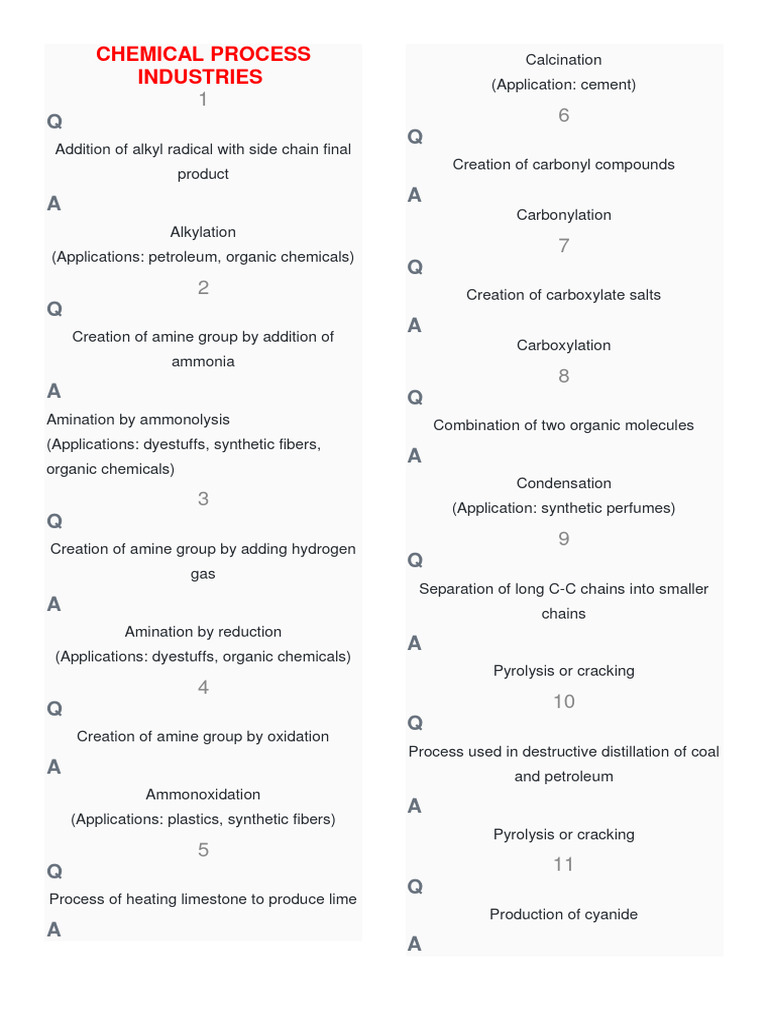 Chemical Process Industries | PDF