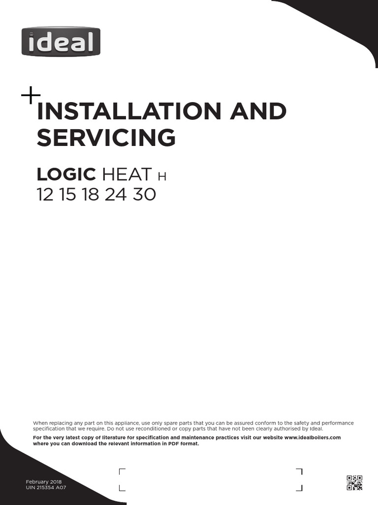 Logic Heat H Installation and Servicing | PDF | Boiler | Cogeneration