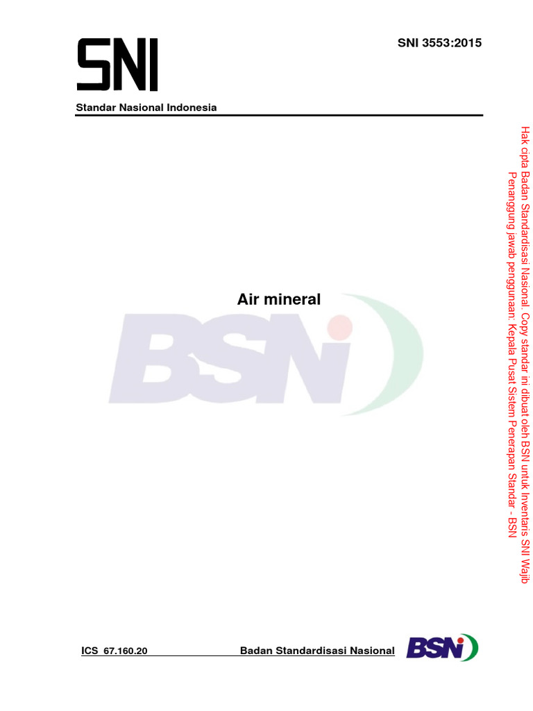 Sni 3553-2015 | PDF