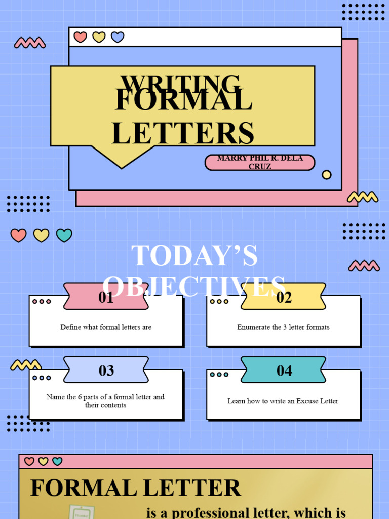 Intro To Writing Formal Letters Writing An Excuse Letter | PDF ...