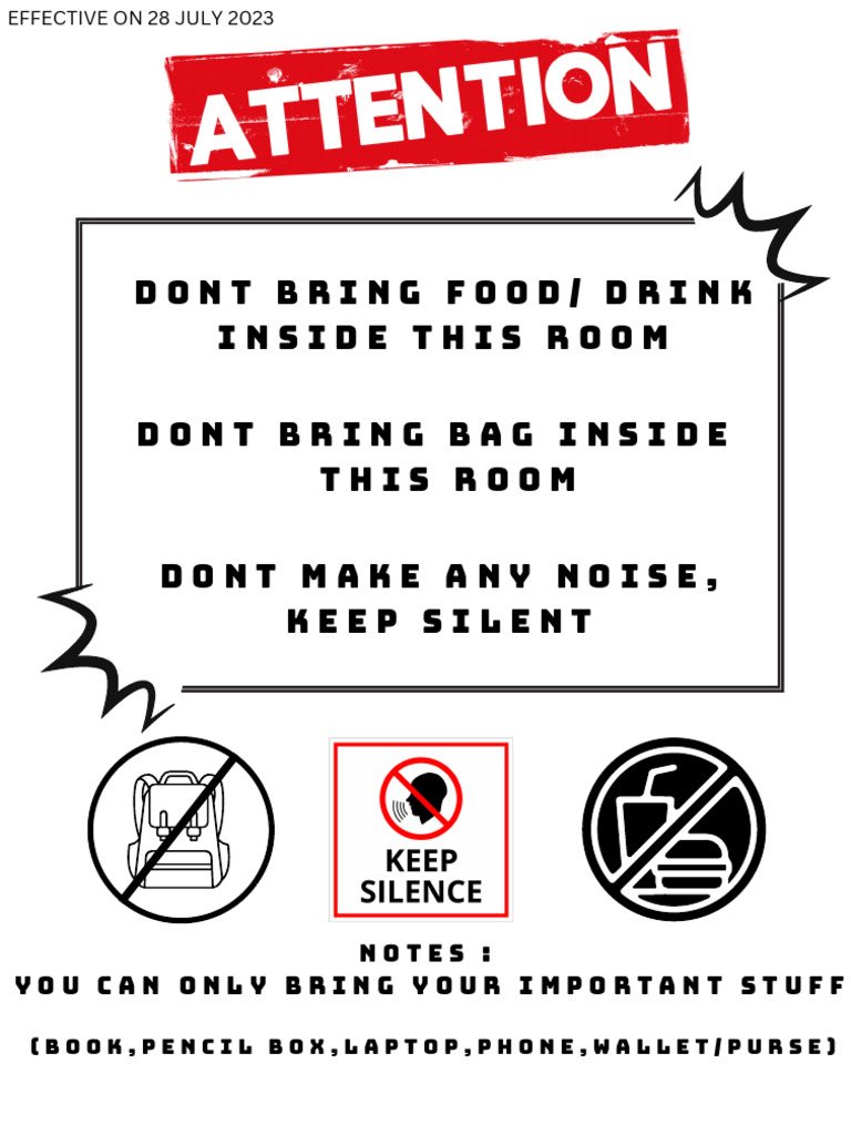 Do Not Bring Outside Food | PDF | Self-Improvement