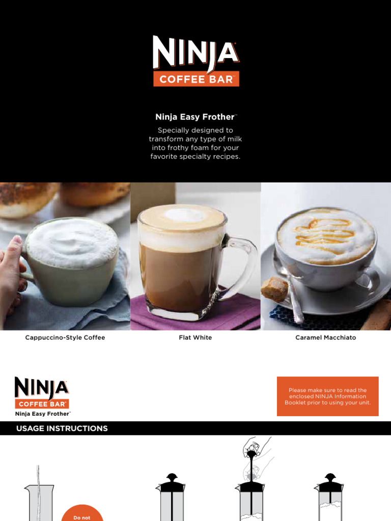 Ninja Easy Frother - 2 - QSG - 150528 | PDF | Foam | Drink