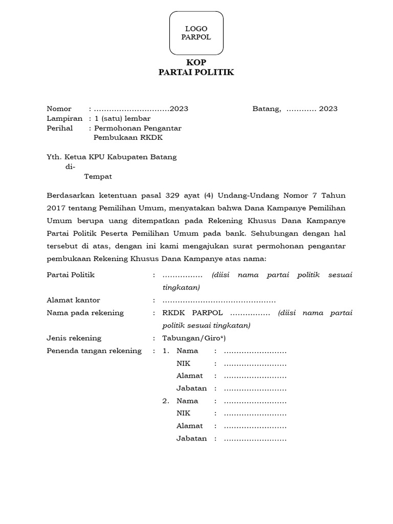 Permohonan Pengantar RKDK | PDF | Game & Aktivitas