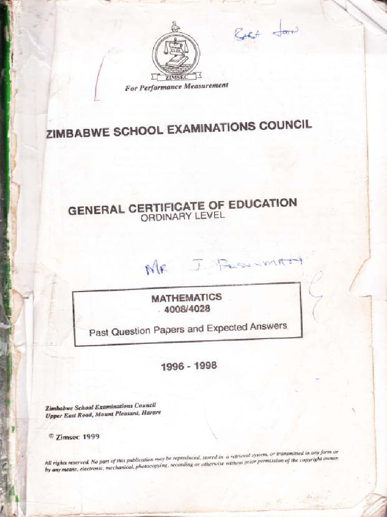 Mathematics 1996-1998 Green Book - Compressed | PDF | Mathematics | Arithmetic