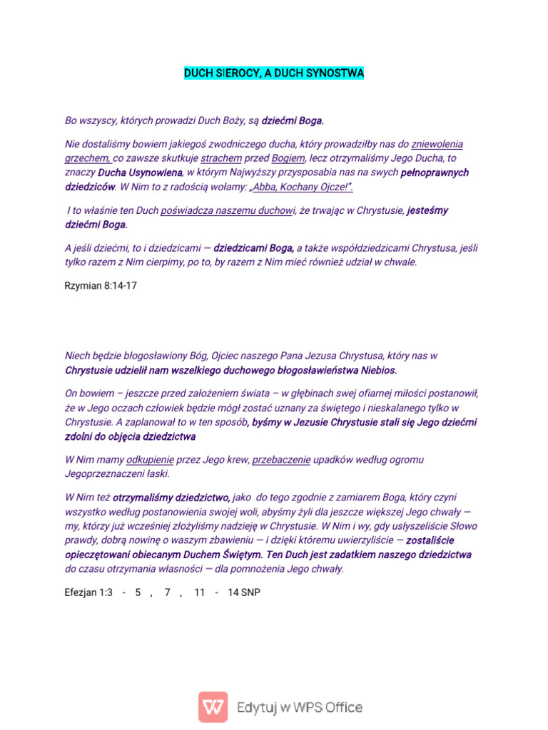 Duch Dynostwa A Duch Sierocy | PDF