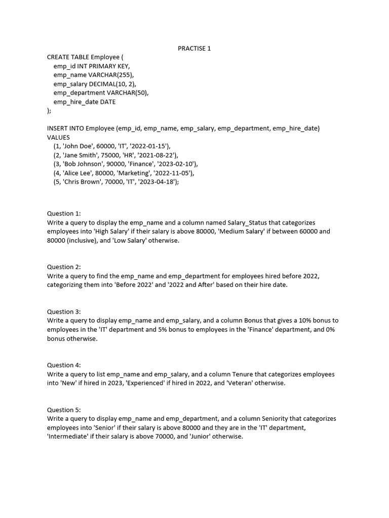Practise 2 Case Function Pdf