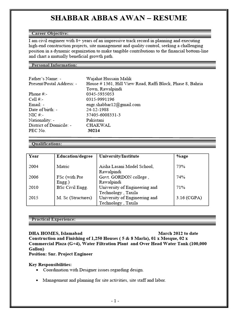 Shabbar Abbas-CV 18-08-2020 | PDF