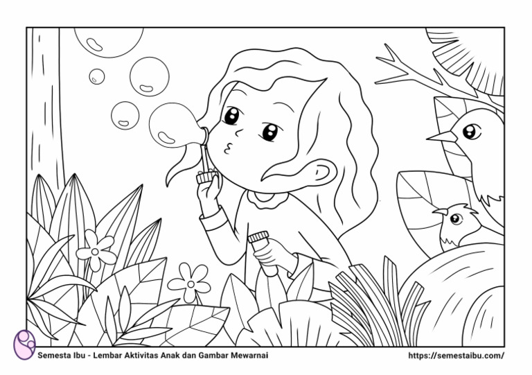Mewarnai Anak - Bermain Gelembung | PDF
