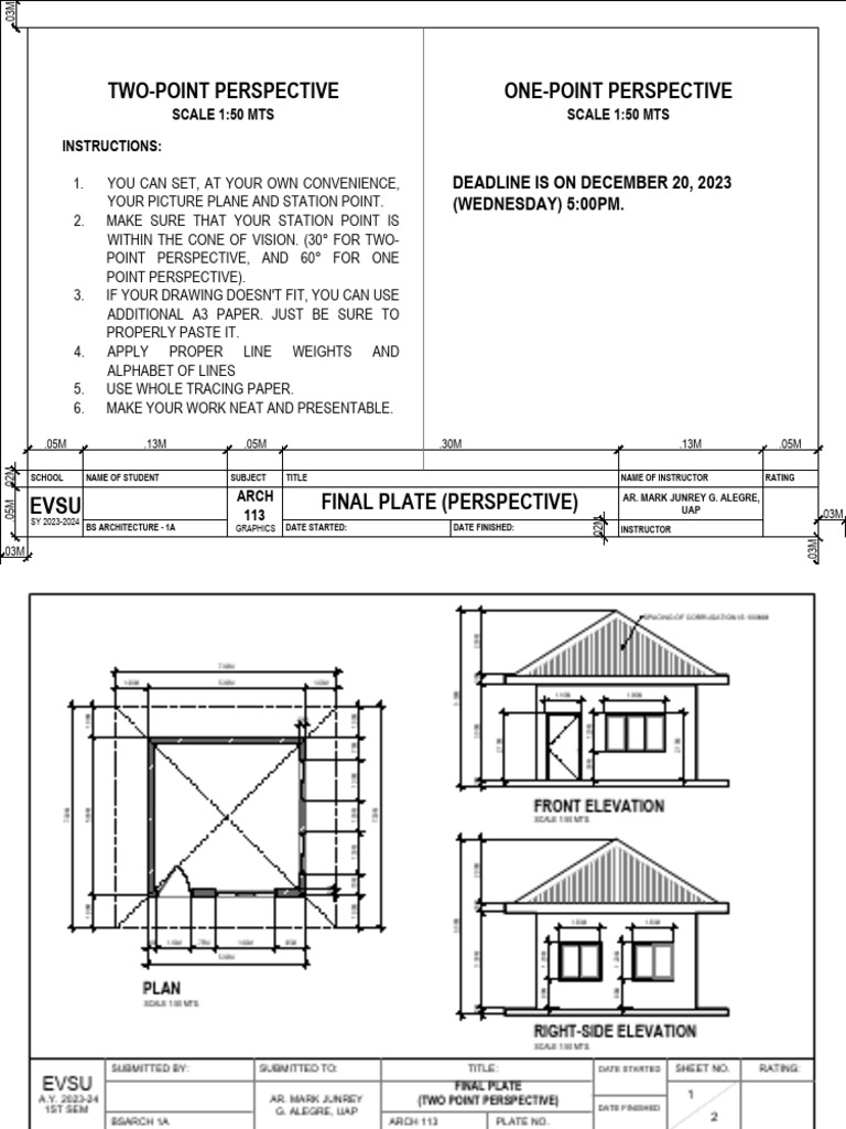 Final Perspective Plate Submission | PDF | Communication Design | Drawing