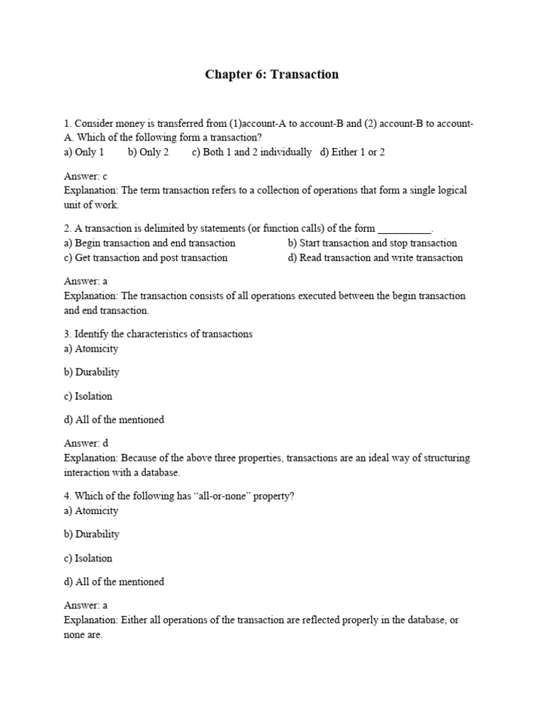 Ch 6 Transactions Pdf Database Transaction Databases
