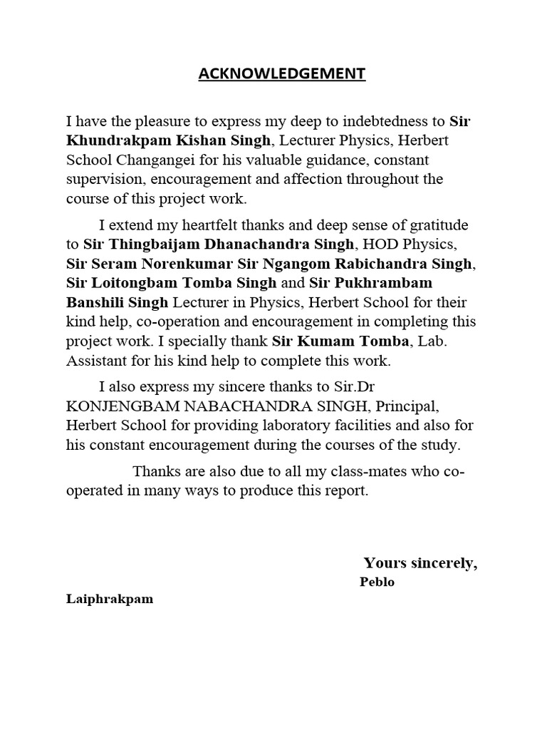 Acknowledgement 3 | PDF