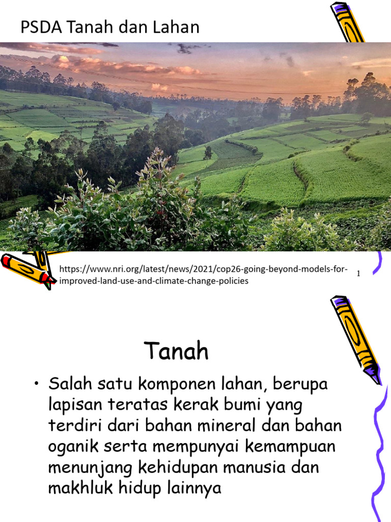 Komponen dan Fungsi Lahan Pertanian | PDF