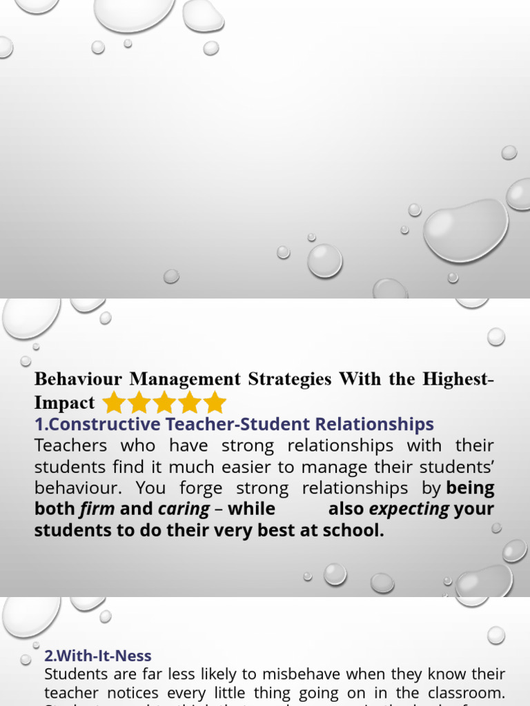 Classrroom Management Grade 1 and 2 | PDF | Reinforcement | Classroom