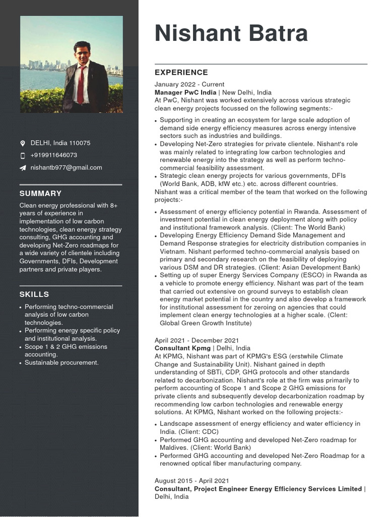 Nishant Batra CV | PDF