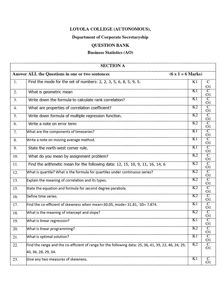 Bus Stats Rectified QB | PDF | Regression Analysis | Linear Regression