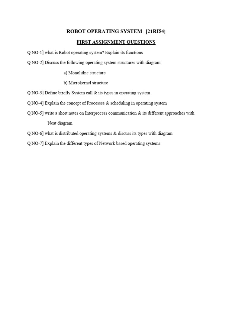 Assignments ROS | PDF