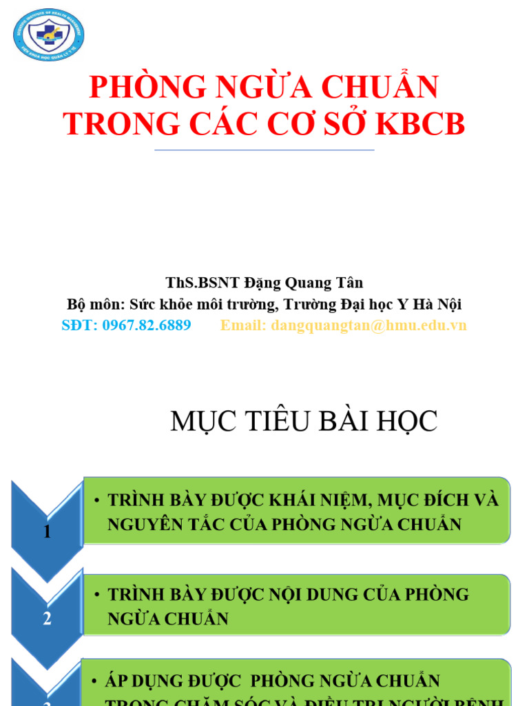 2. Phòng Ngừa Chuẩn Trong Các Cơ Sở KBCB Giảng CME | PDF