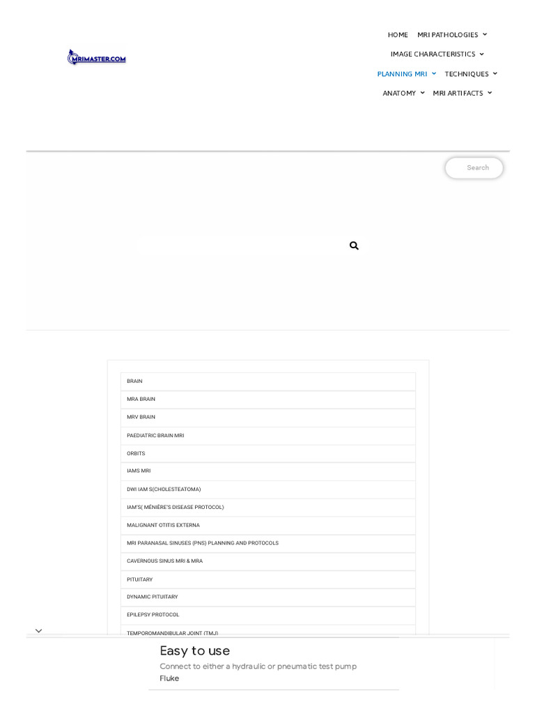 Foot MRI Protocols and Planning - Indications For MRI Foot Scan | PDF